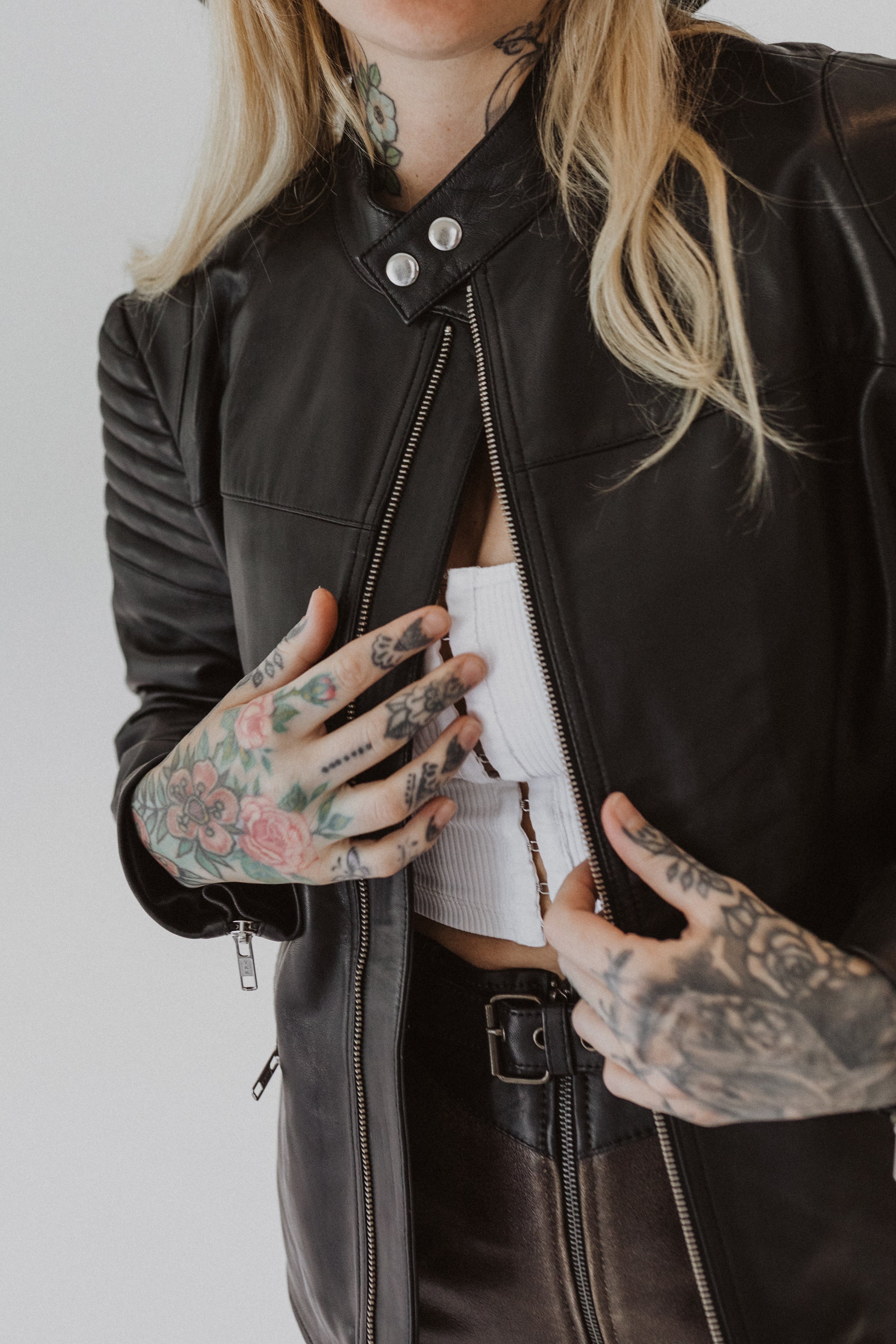 Winner JACKET - Black leather women's moto jacket — Understated Leather