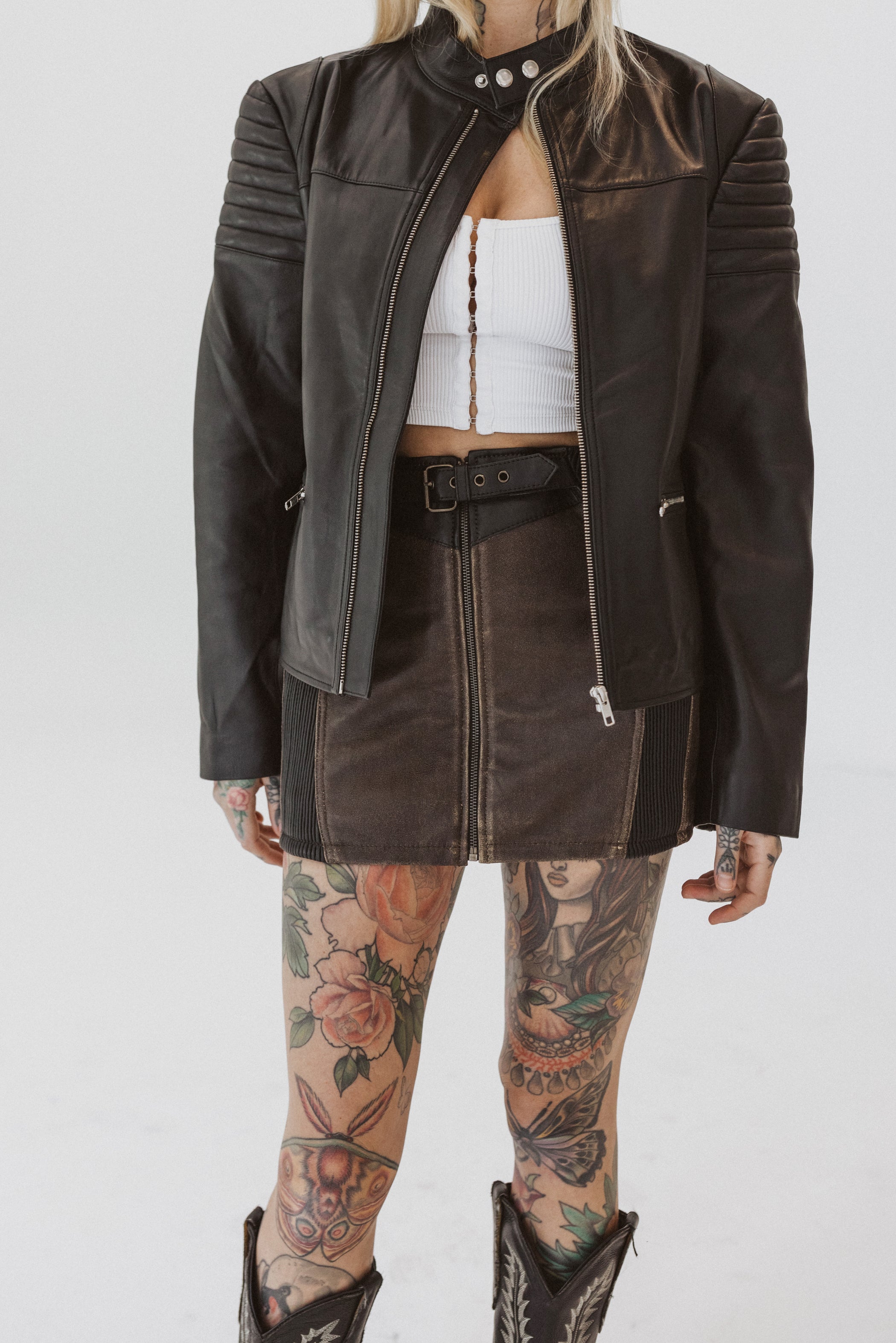 Winner JACKET - Black leather women's moto jacket — Understated Leather