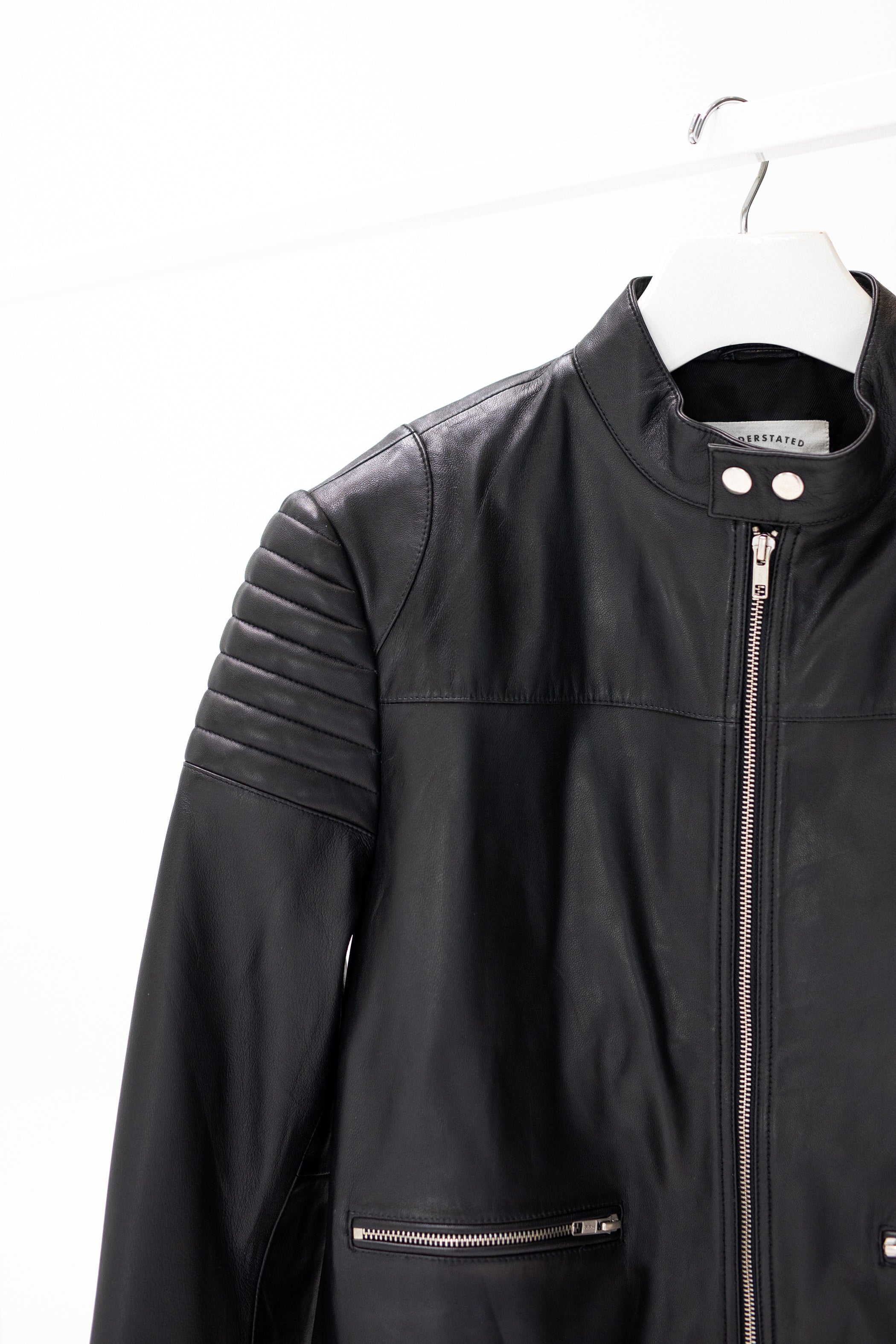 Winner JACKET - Black leather women's moto jacket — Understated Leather