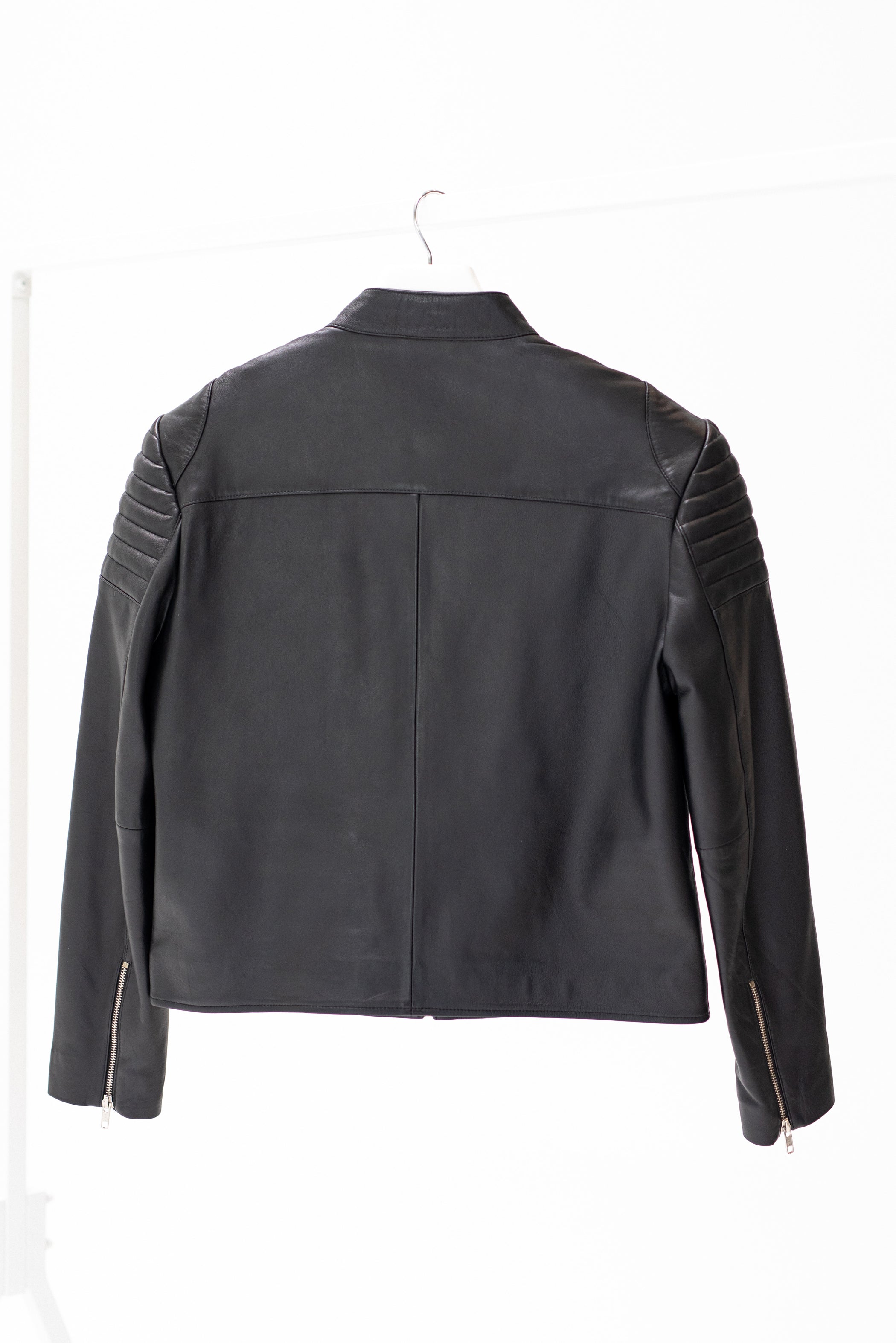 Winner JACKET - Black leather women's moto jacket — Understated Leather