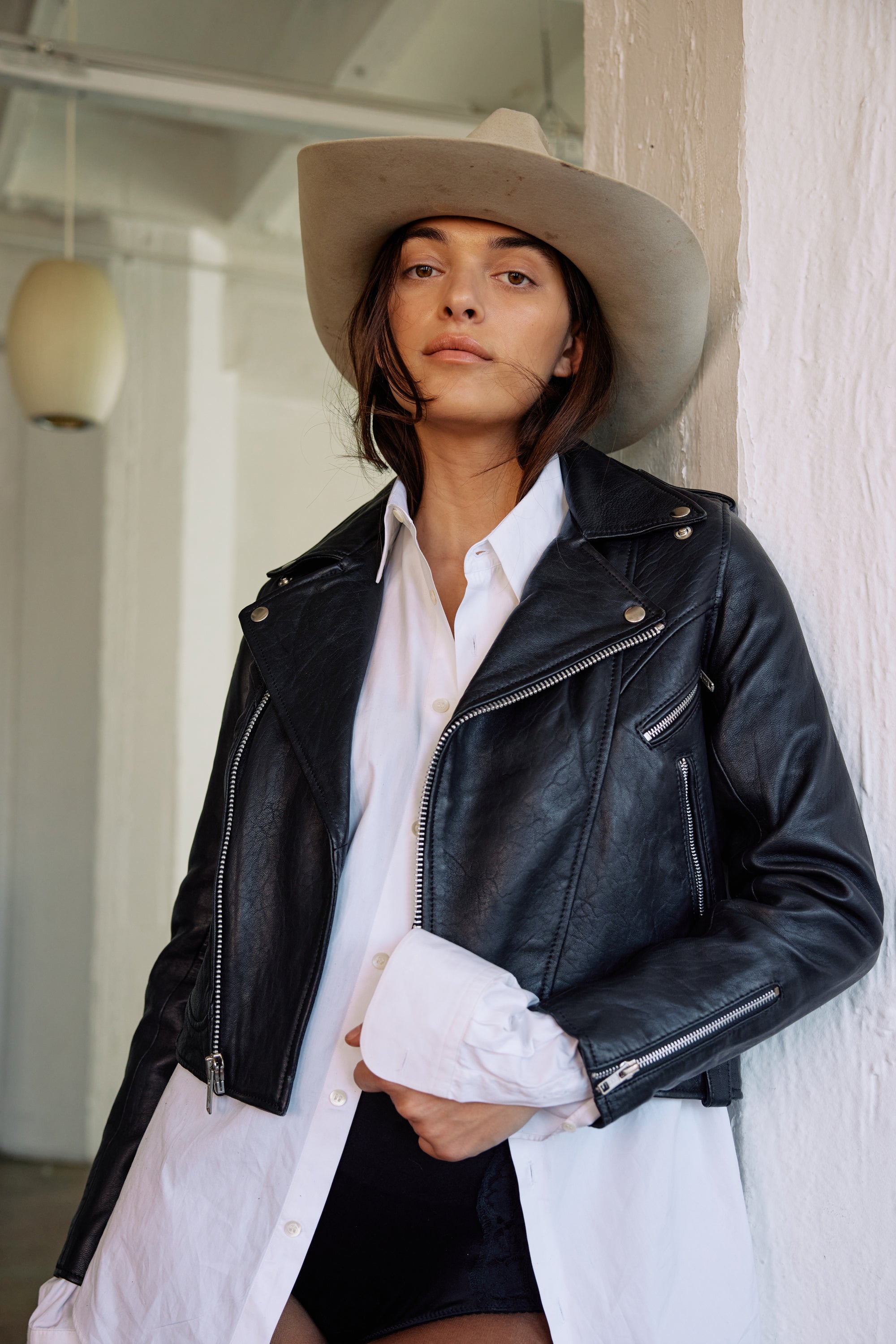 SLICK JACKET - Black leather women's moto jacket — Understated Leather