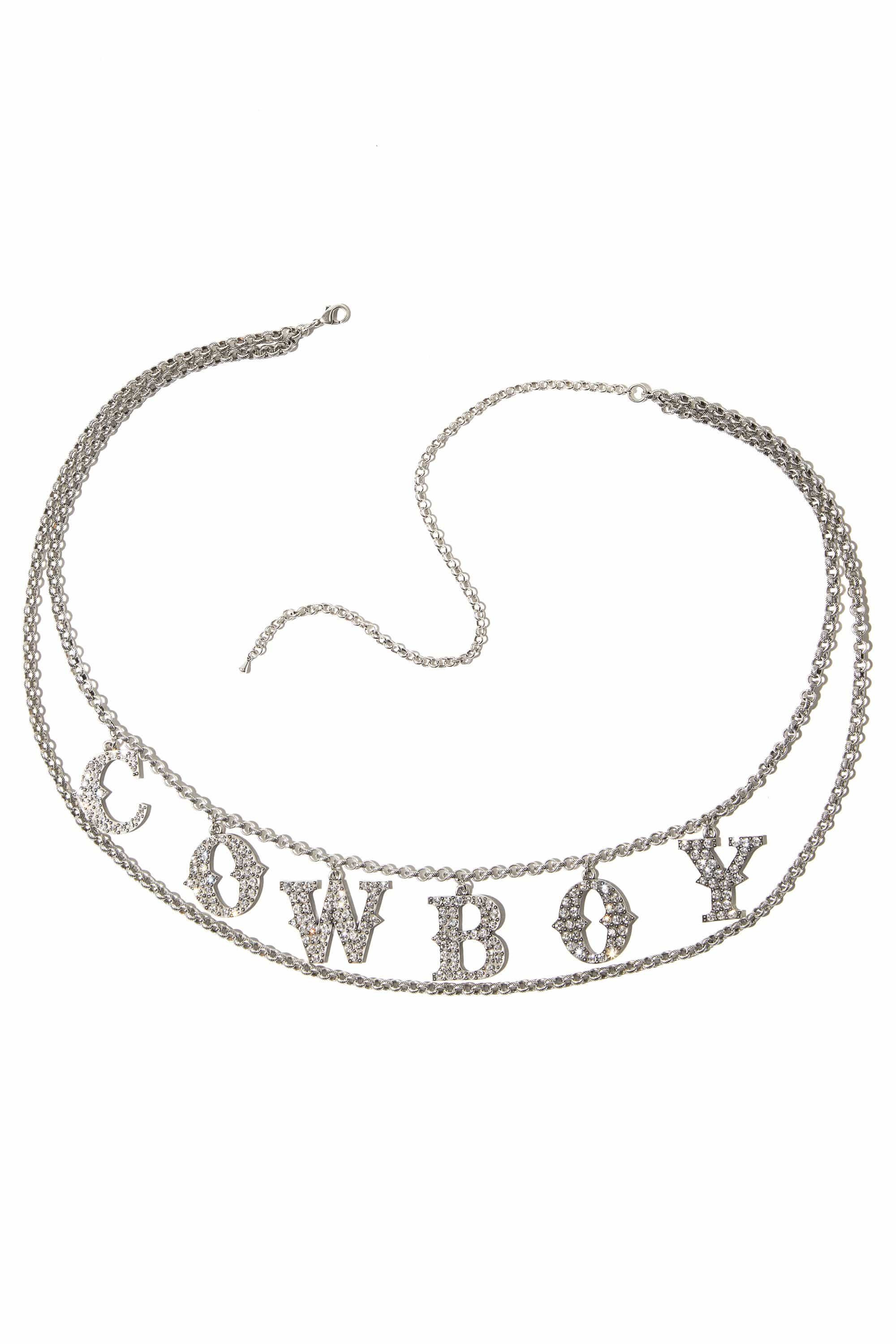 RHINESTONE COWBOY CHAIN WOMENS BELT — Understated Leather